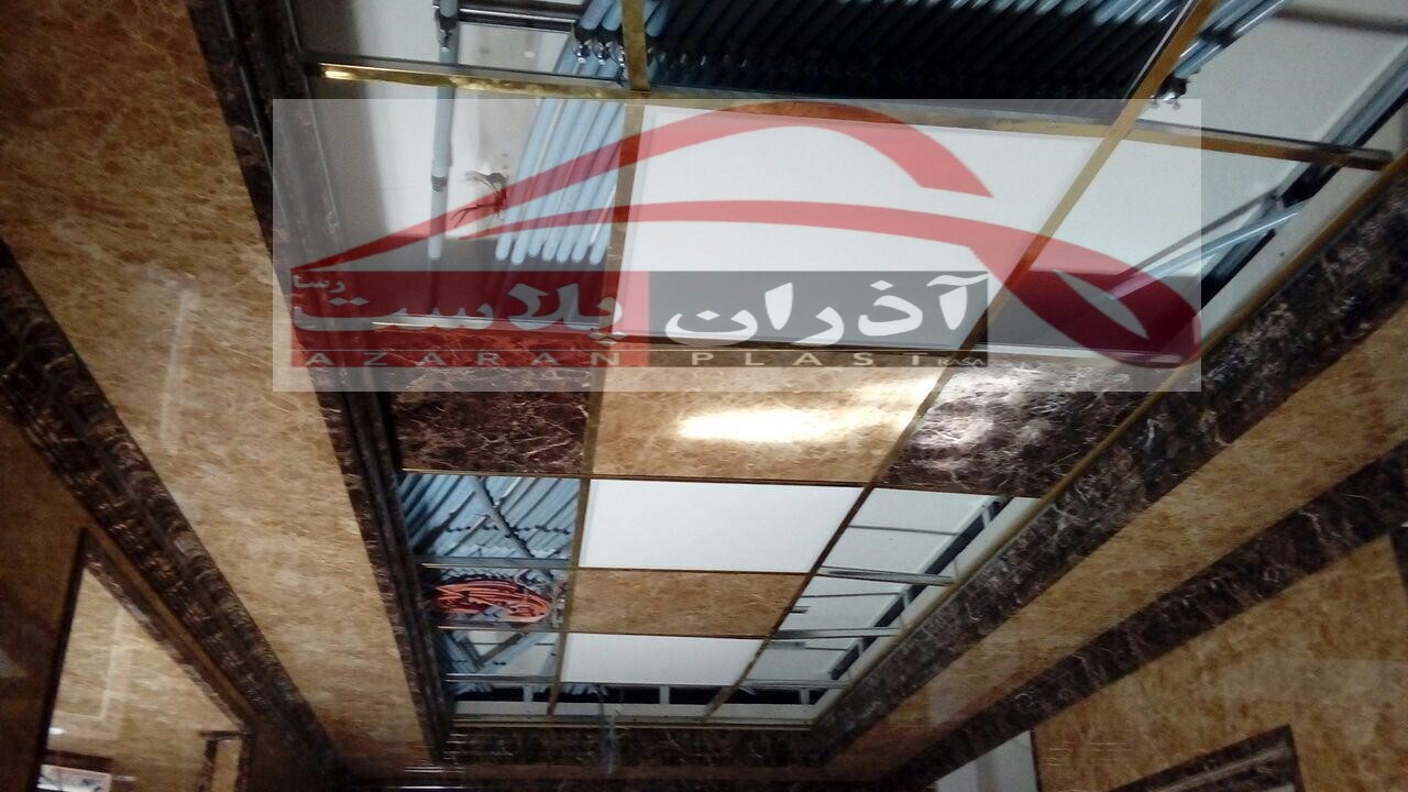 نمونه طراحی و اجرای دیوارپوش پی وی سی طرح سنگتولید کننده آذران پلاست